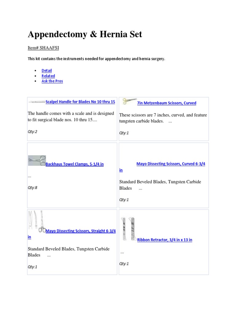 Basic Ear Surgery Instruments Kit | PDF | Surgical Suture | Blade