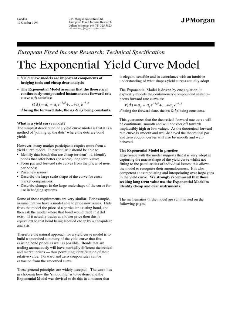 The Exponencial Yield Curve Model | PDF | Bond Duration | Yield Curve