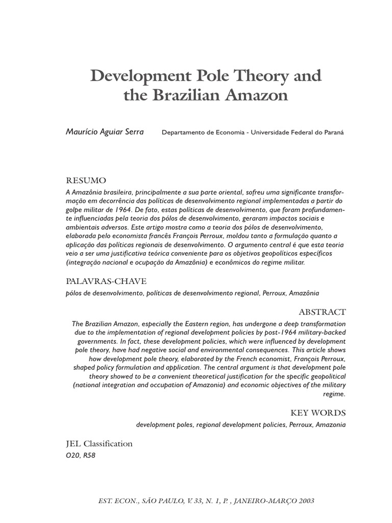 Growth Pole Theory - Perroux | PDF | Nature