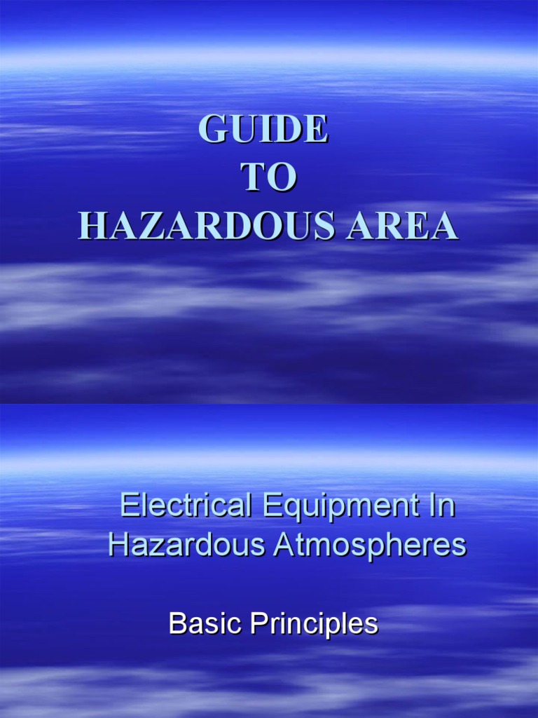 Guide to Electrical Equipment in Hazardous Areas | PDF | Chemistry ...