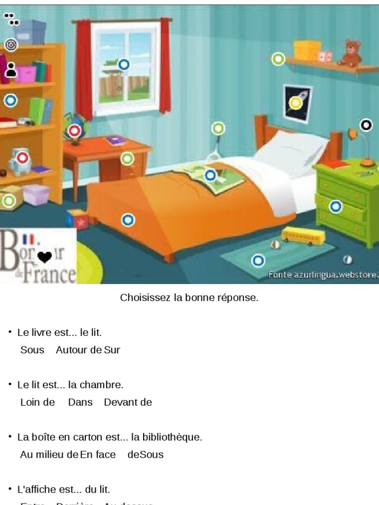 Les Prépositions Chambre | PDF