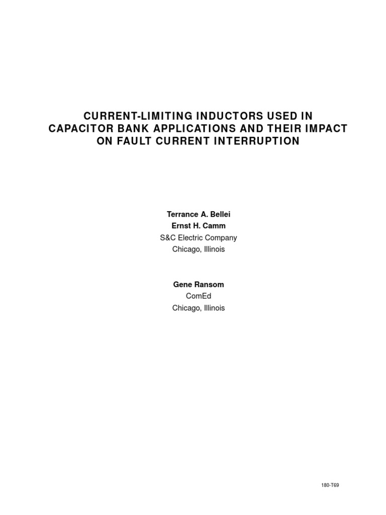 Current Limiting Inductors Used In Pdf Capacitor Inductor