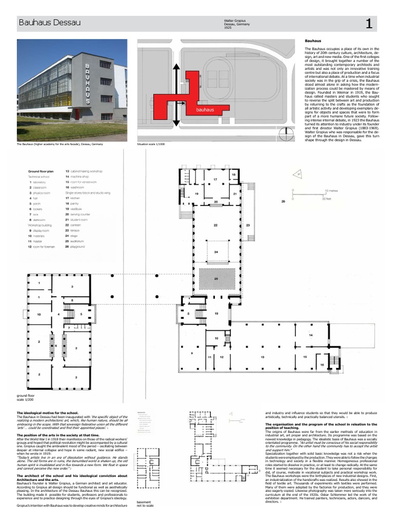 Bauhaus Building, Gropius | PDF | Design | Teaching And Learning