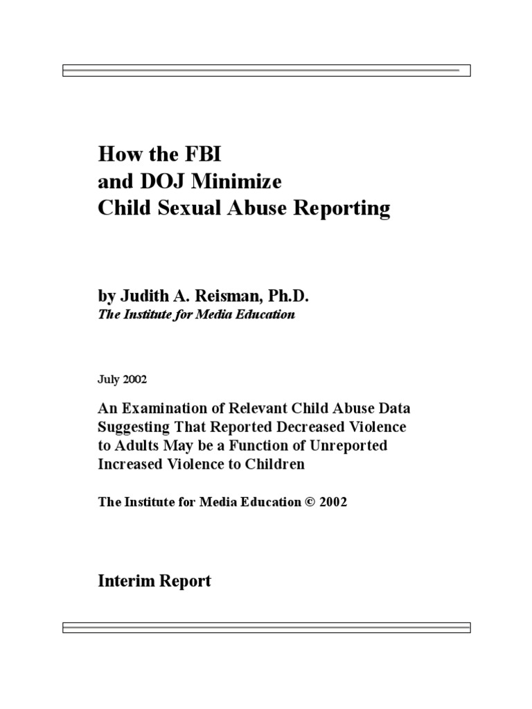 How The FBI and DOJ Minimize Child Sexual Abuse Reporting | PDF ...