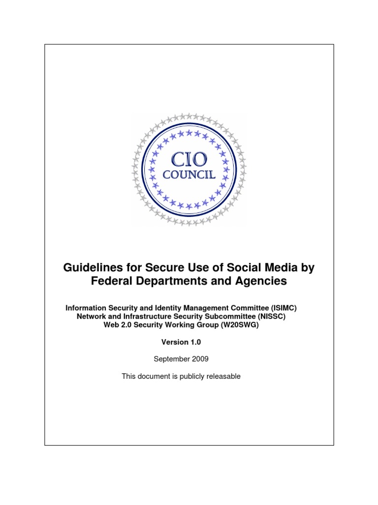 Secure Social Media Guidelines for Federal Agencies | PDF | Computer ...