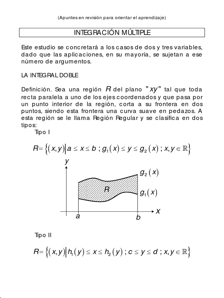 Integracion Multiple | PDF | Integral | Análisis matemático