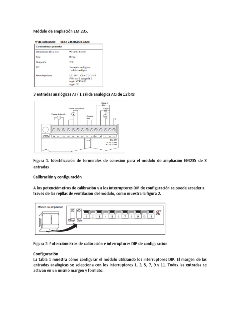 Configuración y Calibración EM235 | PDF