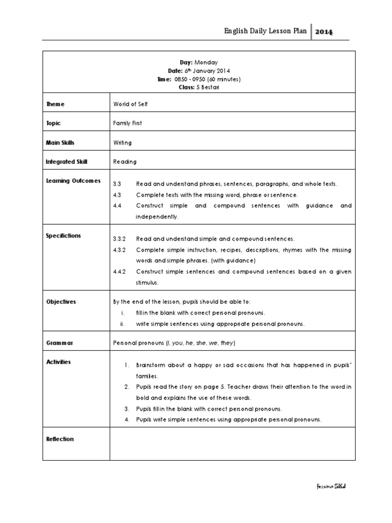 Year 5 Lesson Plan | PDF