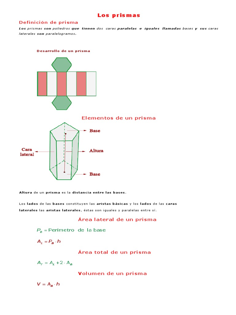 Prismas y Pirámides: Definiciones y Clases | PDF | Geometría euclidiana ...