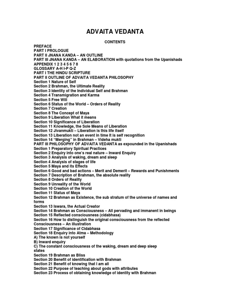 A Comprehensive Exploration of Advaita Vedanta Philosophy: Analyzing ...