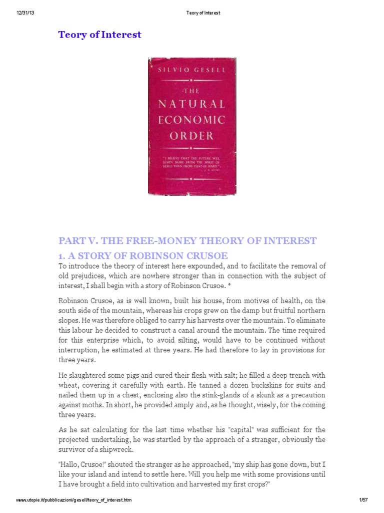 Part 5 - Theory of Interest | PDF | Money | Loans
