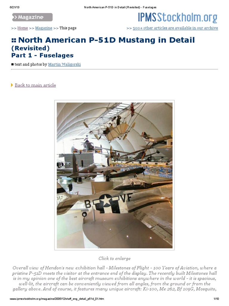 North American P-51D in Detail (Revisited) - Fuselages | PDF | North ...