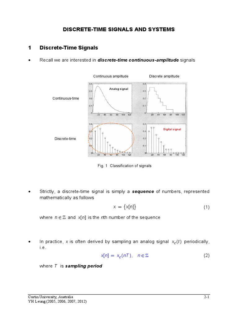 02 Discrete Time Signals Systems Release | PDF | Signal (Electrical ...