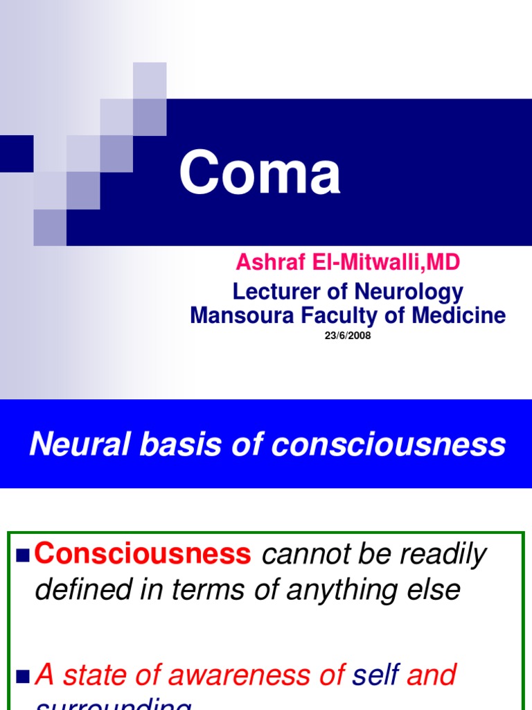 Understanding Coma and Consciousness Levels | PDF