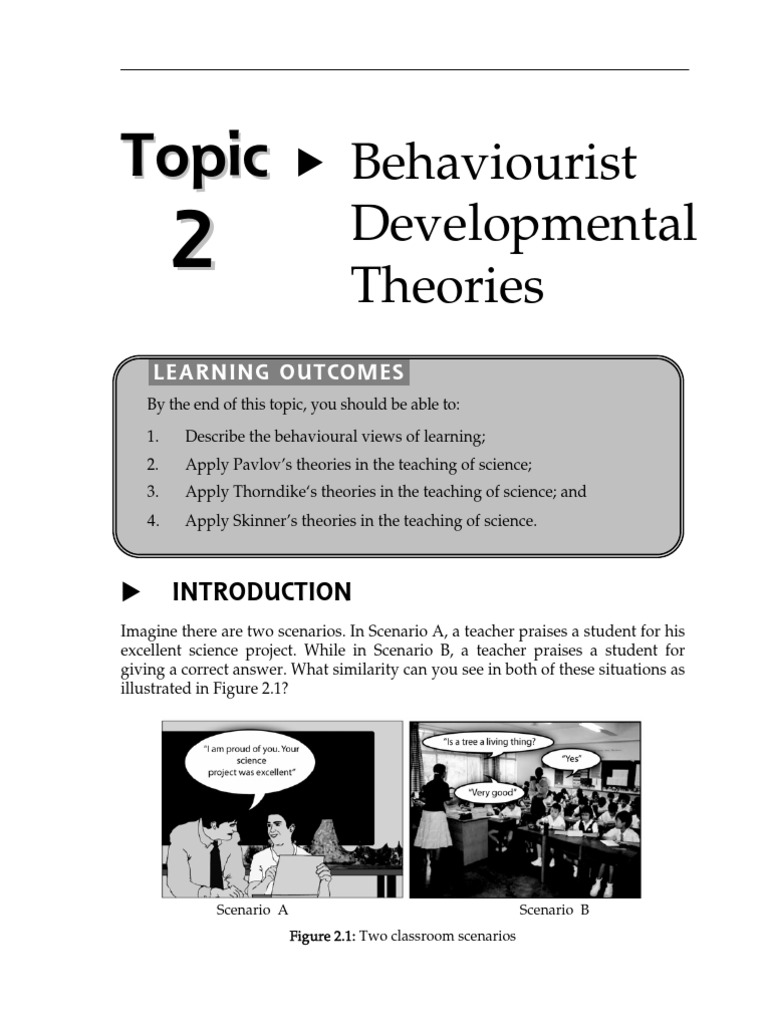 Topic 2 Behaviourist Developmental Theories | PDF | Classical Conditioning | Reinforcement