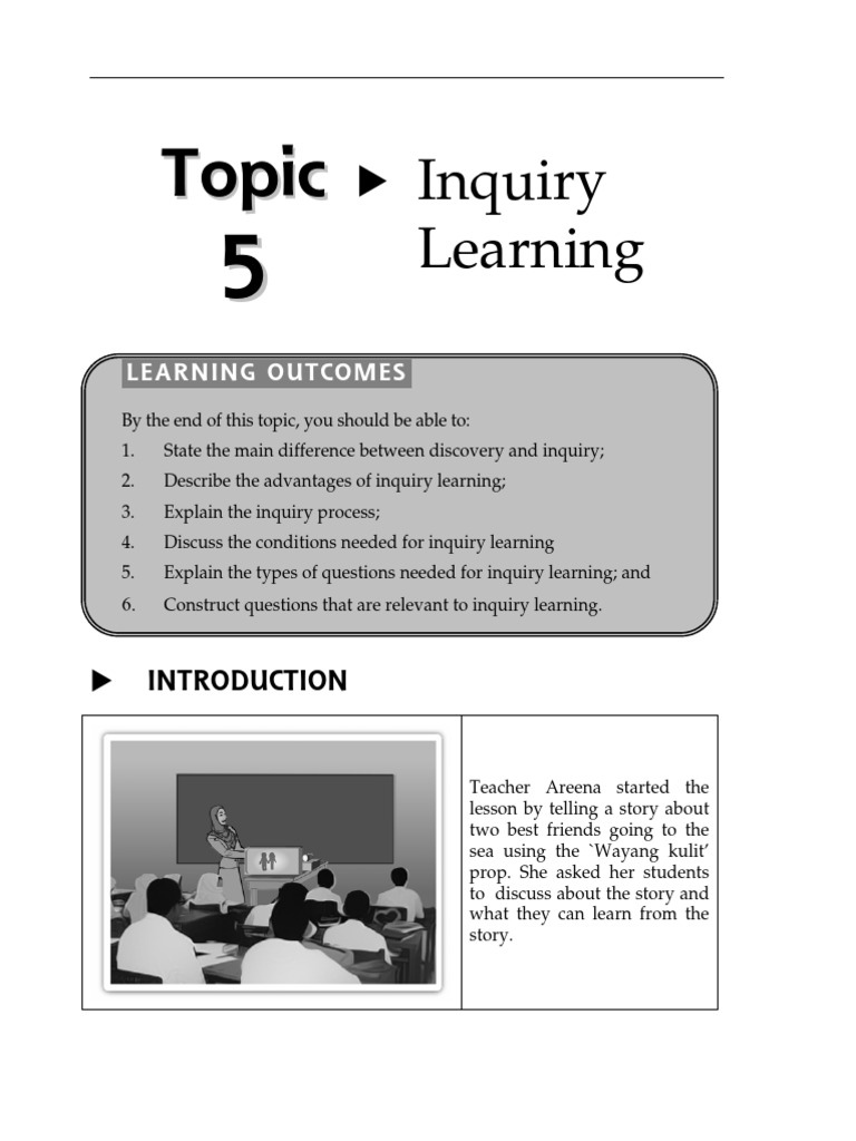 Topic 5 Inquiry Learning | Inquiry Based Learning | Inquiry