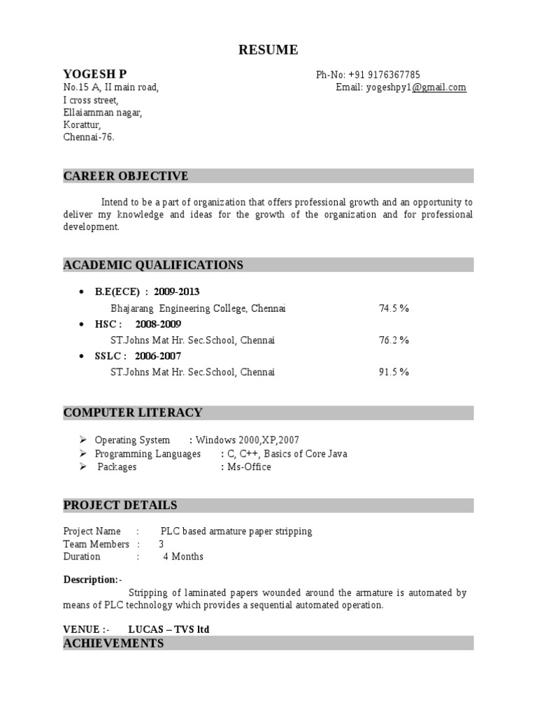 Yogesh Resume | PDF | Art