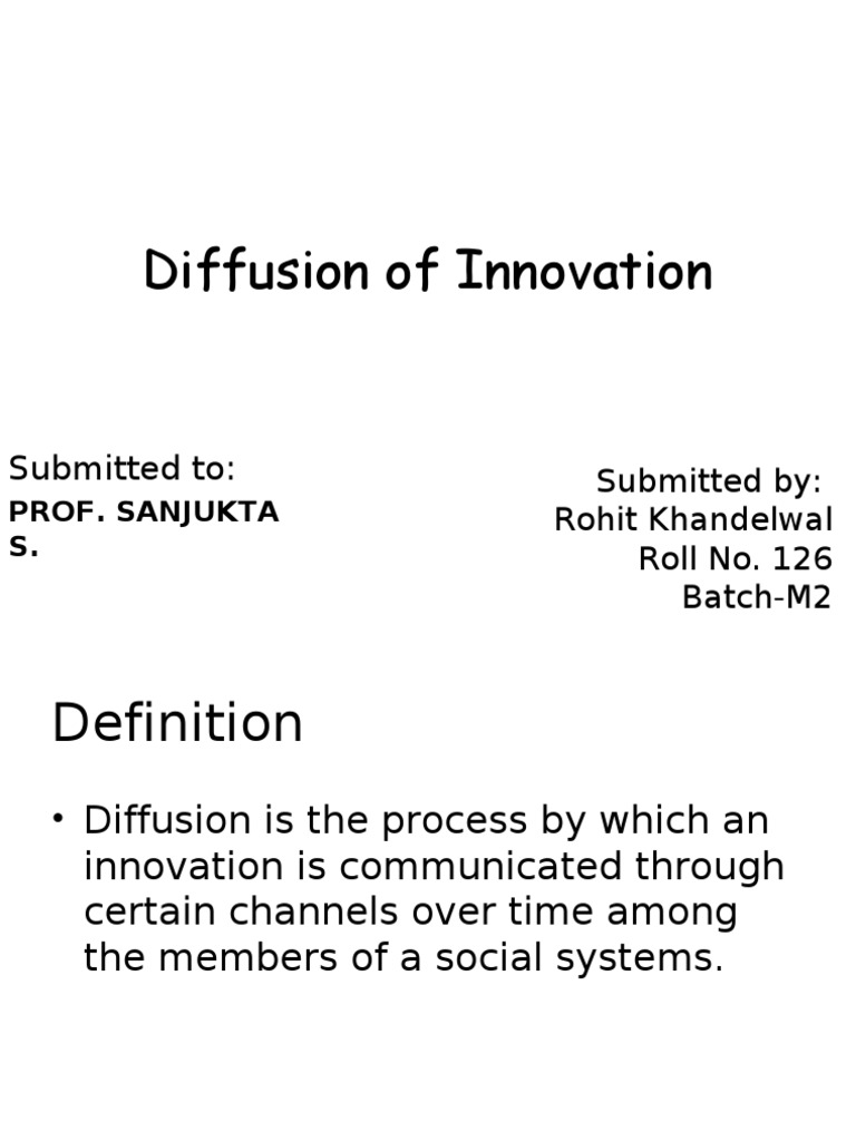 Diffusion of Innovation 03 | PDF | Adoption | Innovation