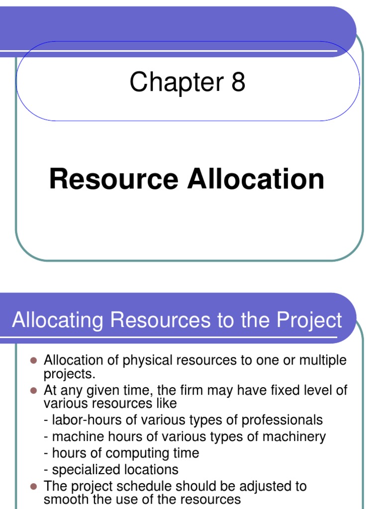 Resource Allocation | PDF | Scheduling (Production Processes) | Mathematical Optimization