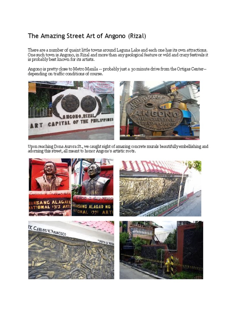 The Amazing Street Art of Angono, Rizal | PDF | Art Media | Paintings