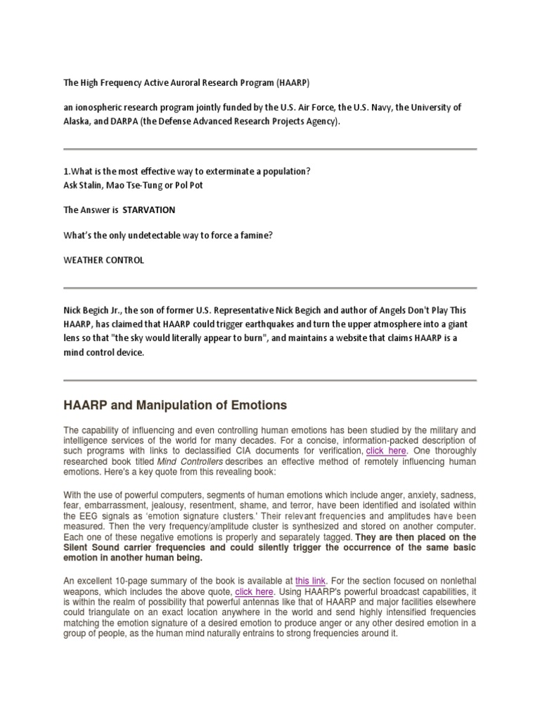 The High Frequency Active Auroral Research Program | PDF ...