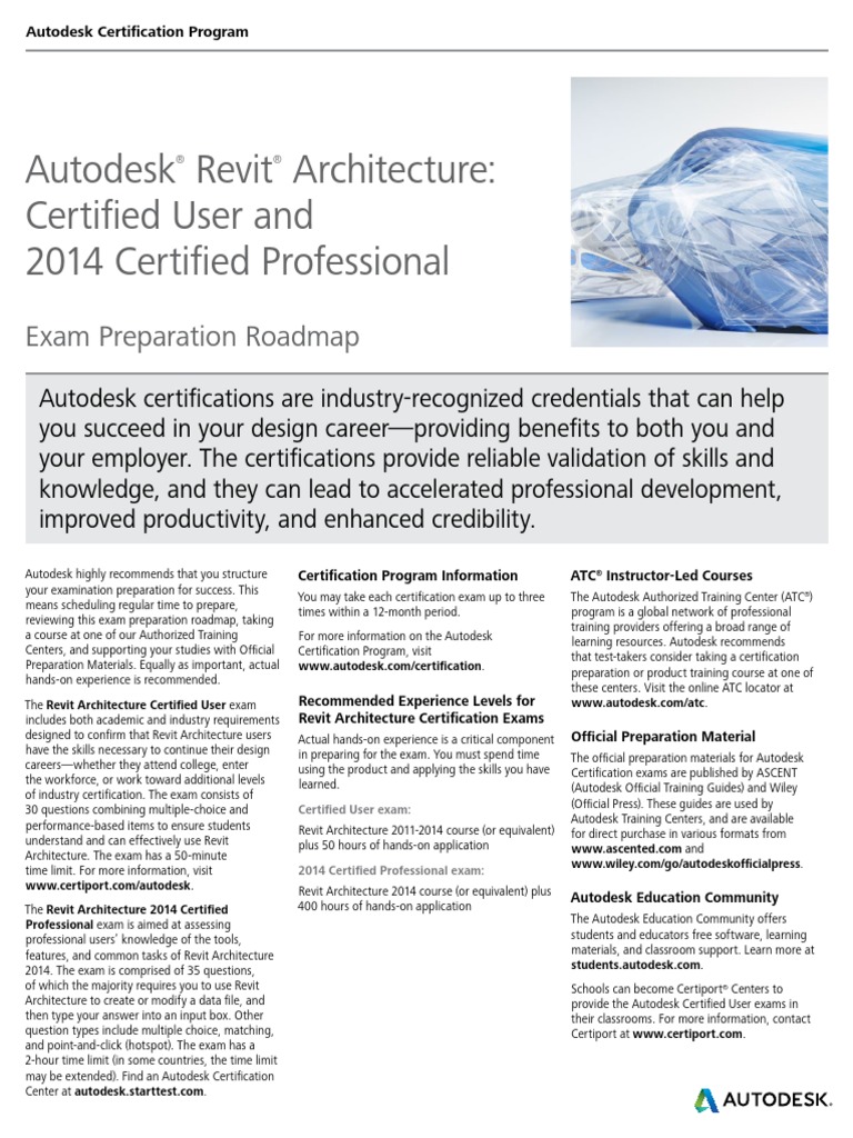 Autodesk Revit Architecture 2014 Certification | PDF | Autodesk Revit ...