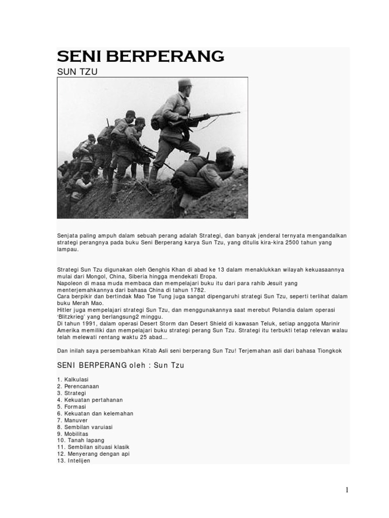 Seni Berperang Sun Tzu | PDF | Sejarah