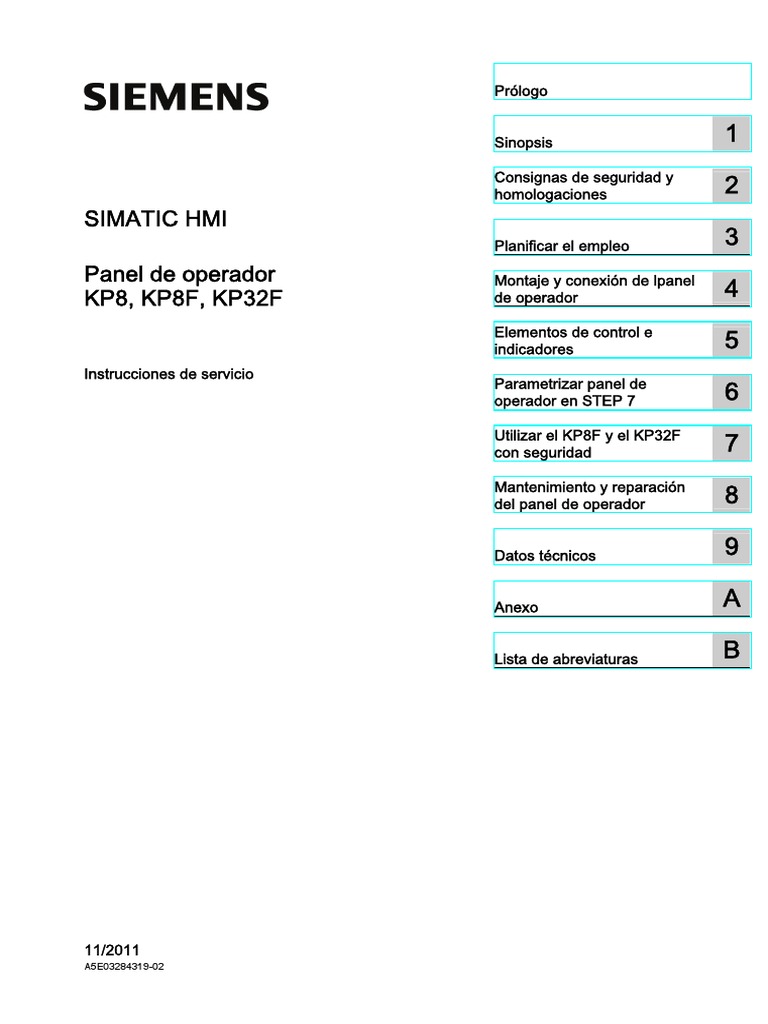 Hmi Kp8 Kp8f Kp32f Operating Instructions Es-ES Es-ES 11-2011 | PDF ...