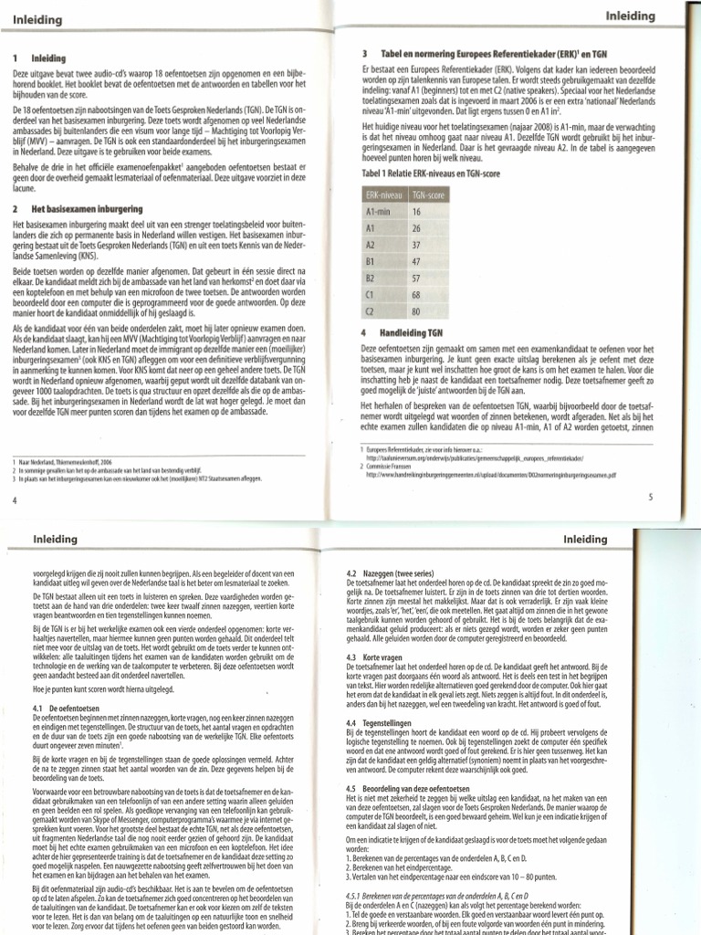 Toets Gesproken Nederlands 18 Oefentoetsen | PDF