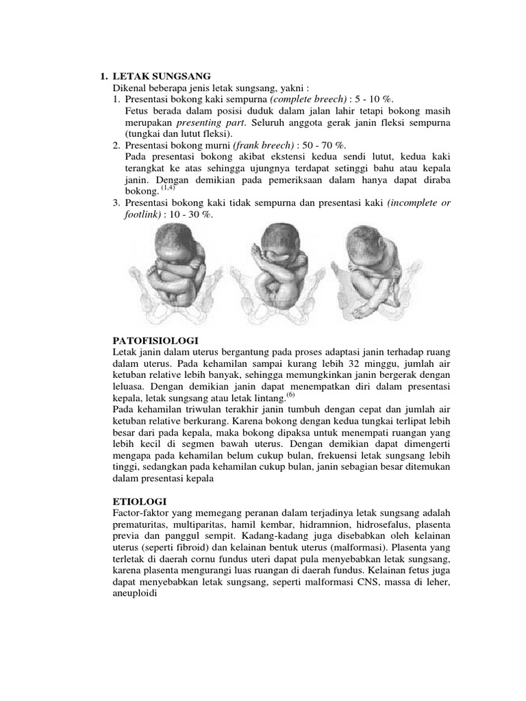 Kelainan Letak Janin Setelah 36 Minggu (Fajar) | PDF