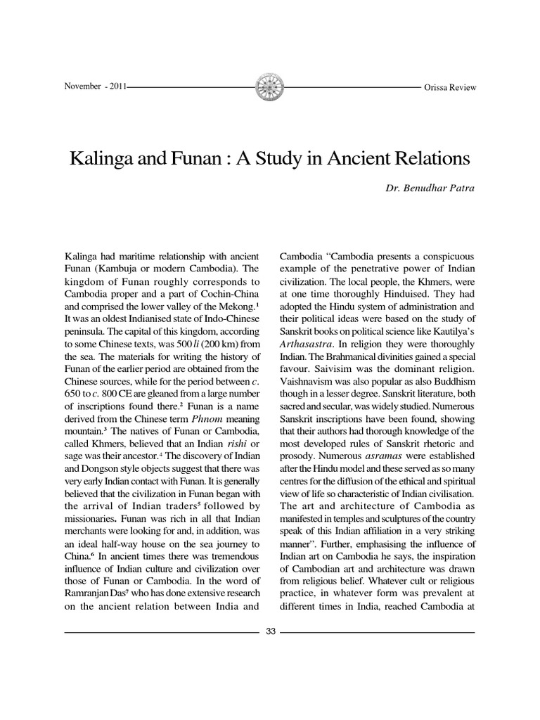 Kalinga and Funan: Ancient Ties | PDF | Sculpture | Religion And Belief