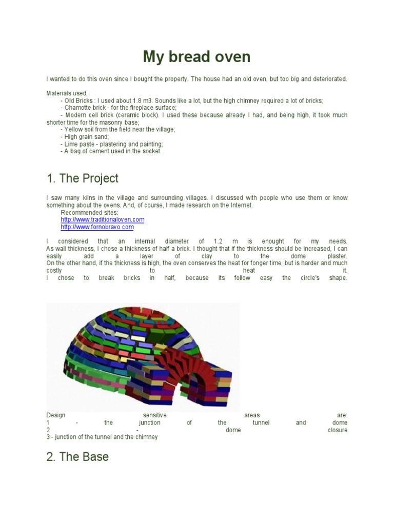 DIY Bread Oven Construction Guide | PDF | Science & Mathematics