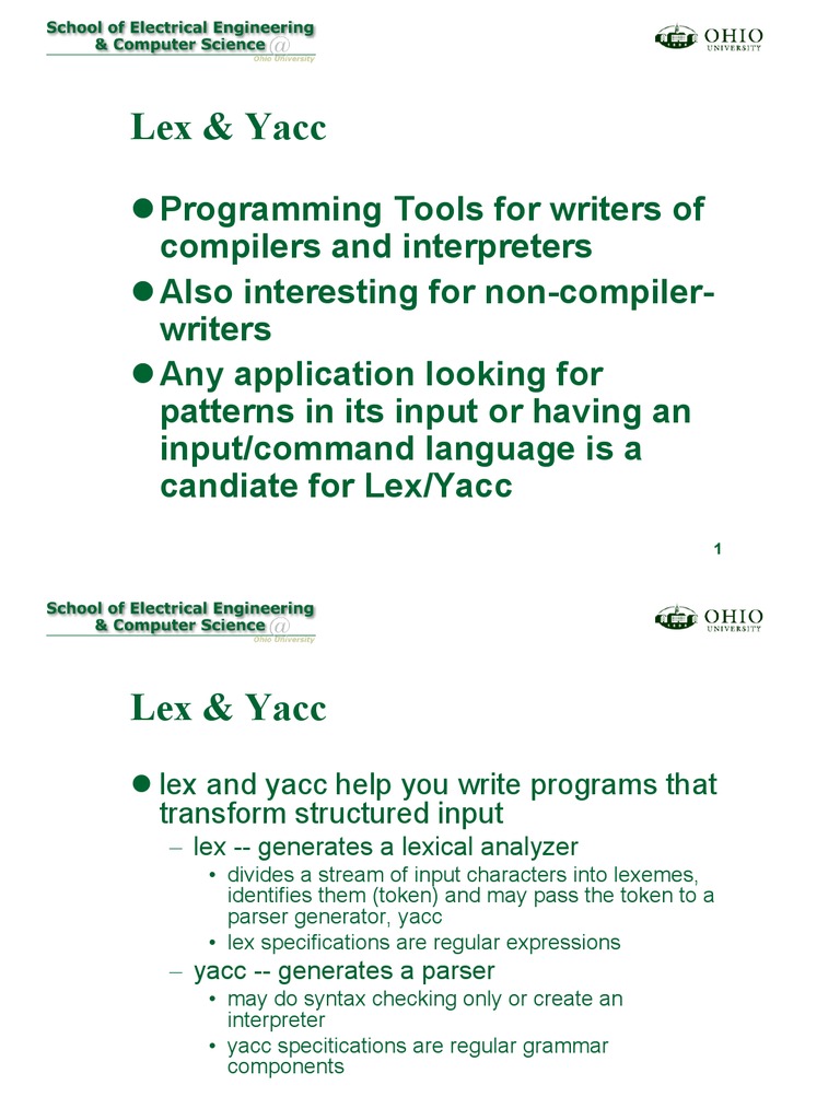 Lex & Yacc | PDF | Parsing | Software Development Lex & Yacc | PDF | Parsing | Software Development