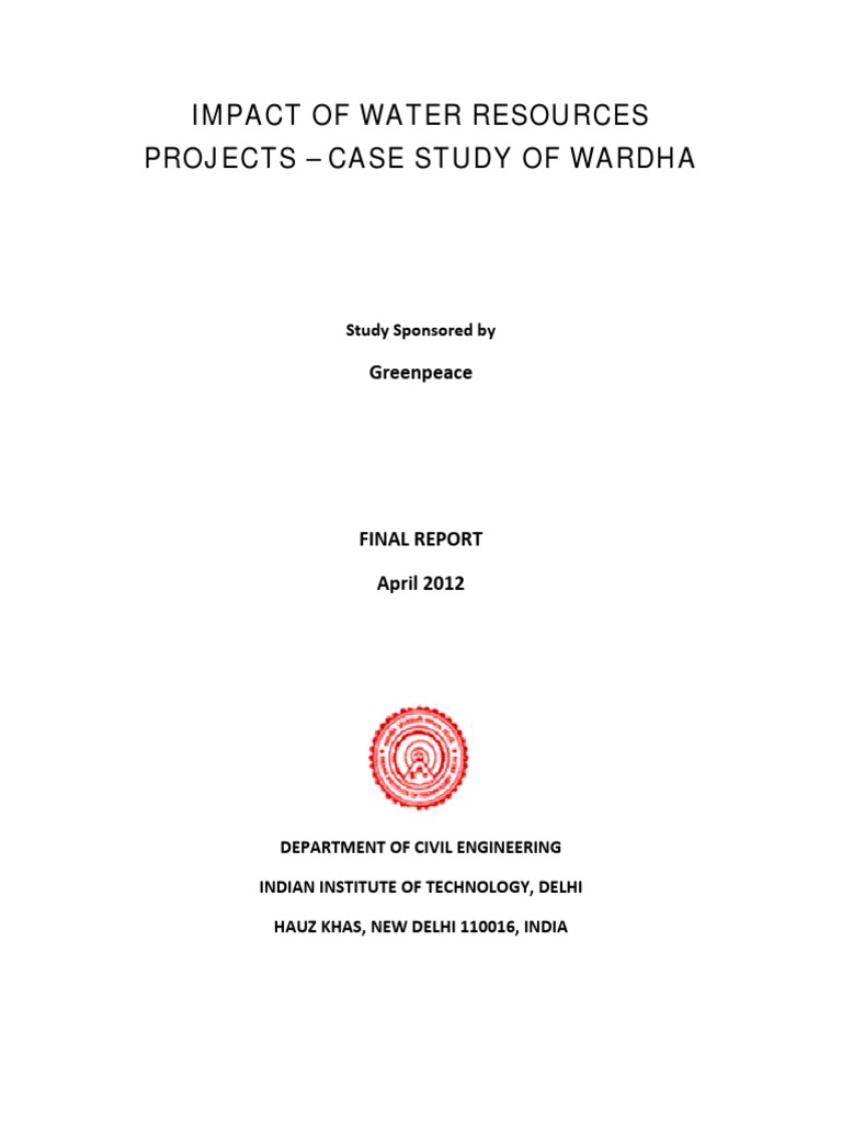 Impact of Water Resources Projects Case Study of Wardha Technical ...