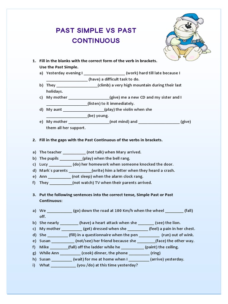 Past Simple Vs Past Continuous | PDF | Grammar | Onomastics