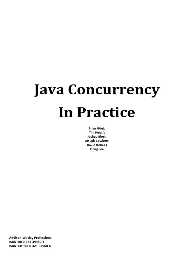 Java Concurency in Practice | PDF | Thread (Computing) | Concurrent Computing
