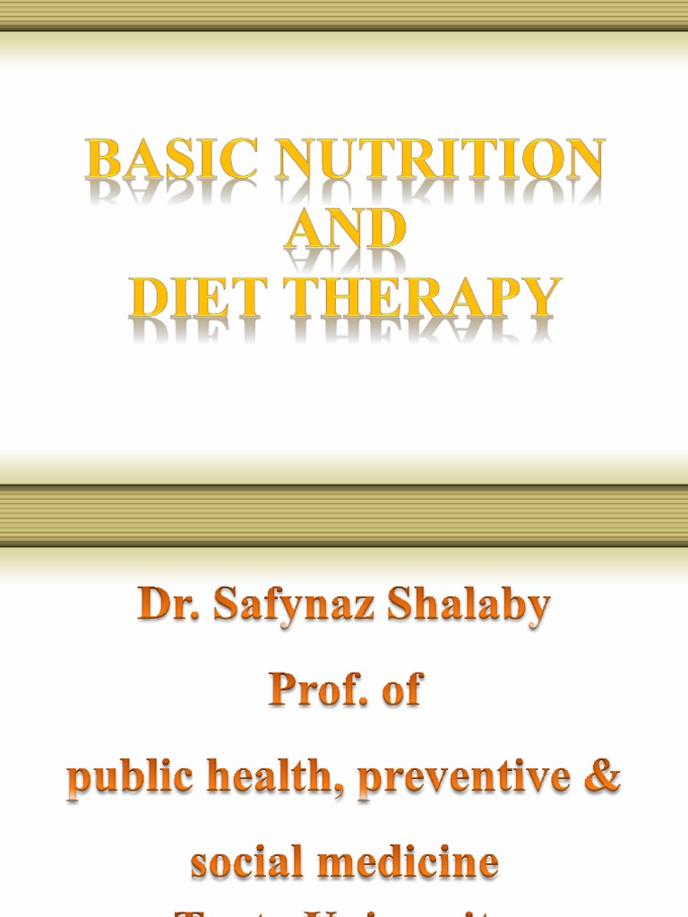 Basic Nutrition and Diet Therapy | PDF