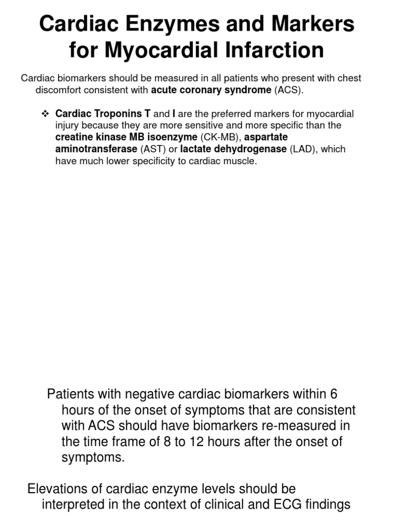 Cardiac Biomarkers for Heart Attack | PDF | Myocardial Infarction ...