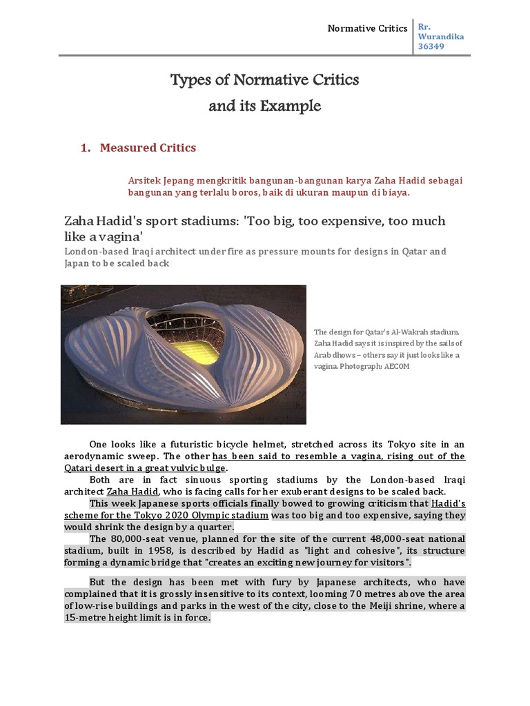 Types of Normative Critics of Architecture and Its Example | PDF | Mosque
