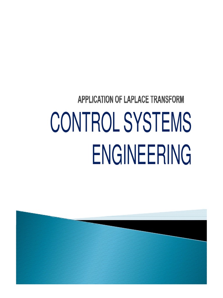 Application of Laplace Transform in Controls | PDF | Systems Theory ...