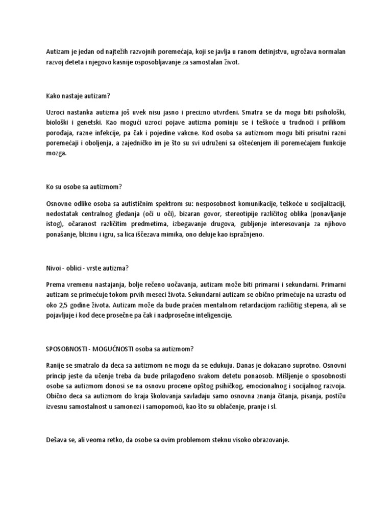 Autizam | PDF