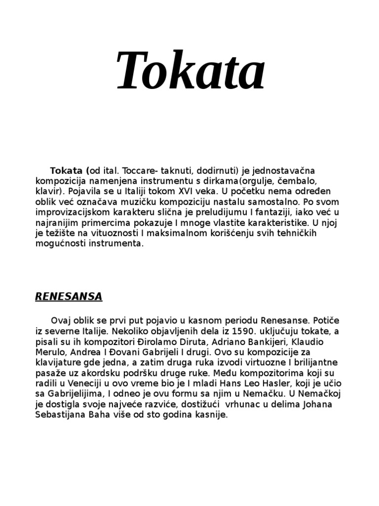 Tokata | PDF