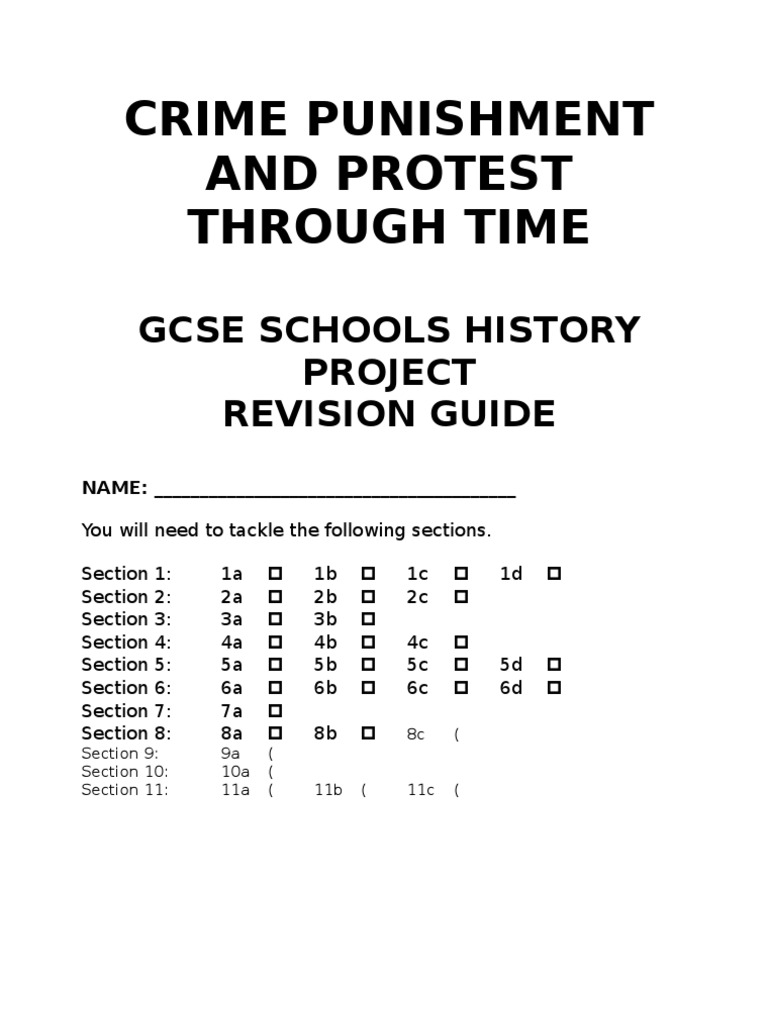Crime and Punishment Revision Booklet | PDF | Theft | Capital Punishment