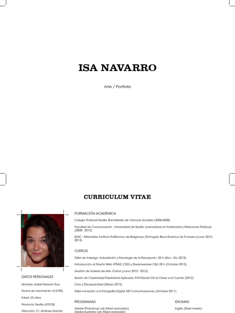 Isa Navarro - Portfolio | PDF | Software de la aplicacion | Software
