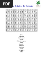 Sopa de Letras Orden y Aseo | PDF | Salud y bienestar