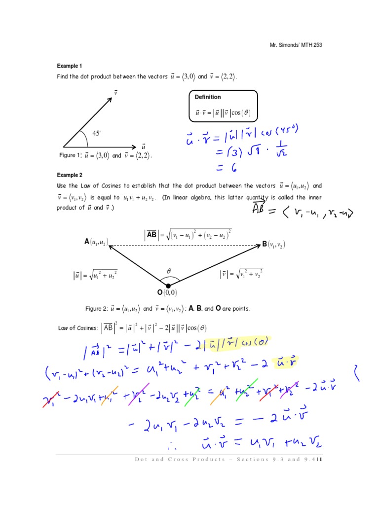 Dot Cross Product | Euclidean Vector | Trigonometric Functions | Free 30-day Trial | Scribd