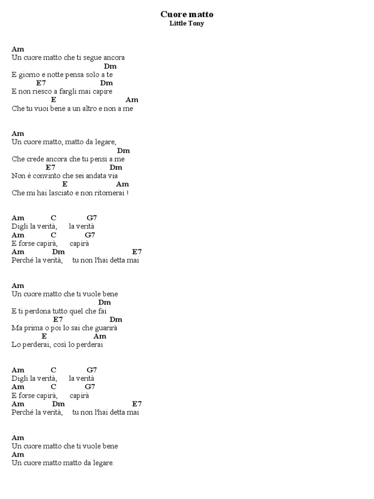 Cuore Matto PDF | PDF