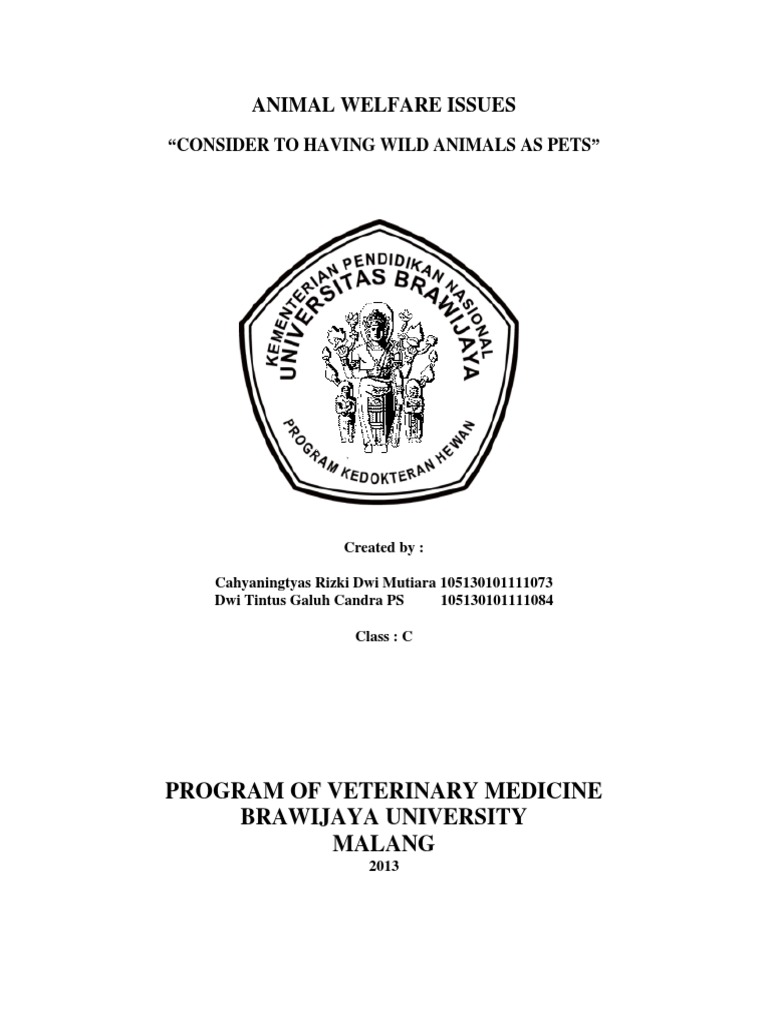 Animal Welfare Issues: "Consider To Having Wild Animals As Pets" | PDF ...