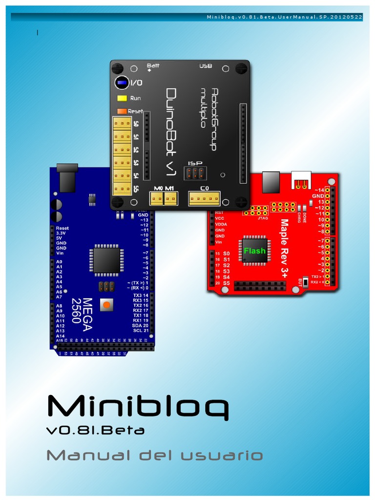 Minibloq V0 81 Beta Usermanual Sp 20120522 Pdf Arduino Ventana Informática