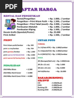 Harga Fotocopy dan Layanan Terkait 2025 | PDF